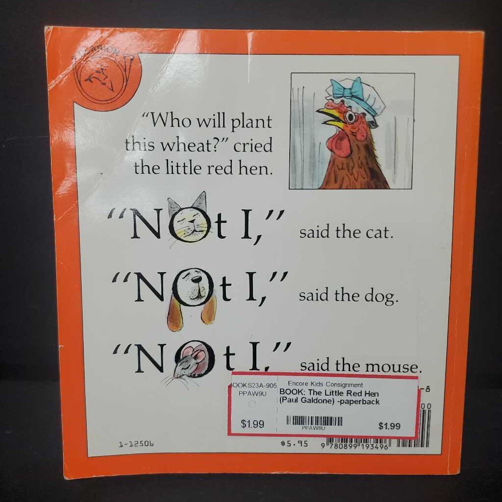 The Little Red Hen (Paul Galdone) -paperback – Encore Kids Consignment