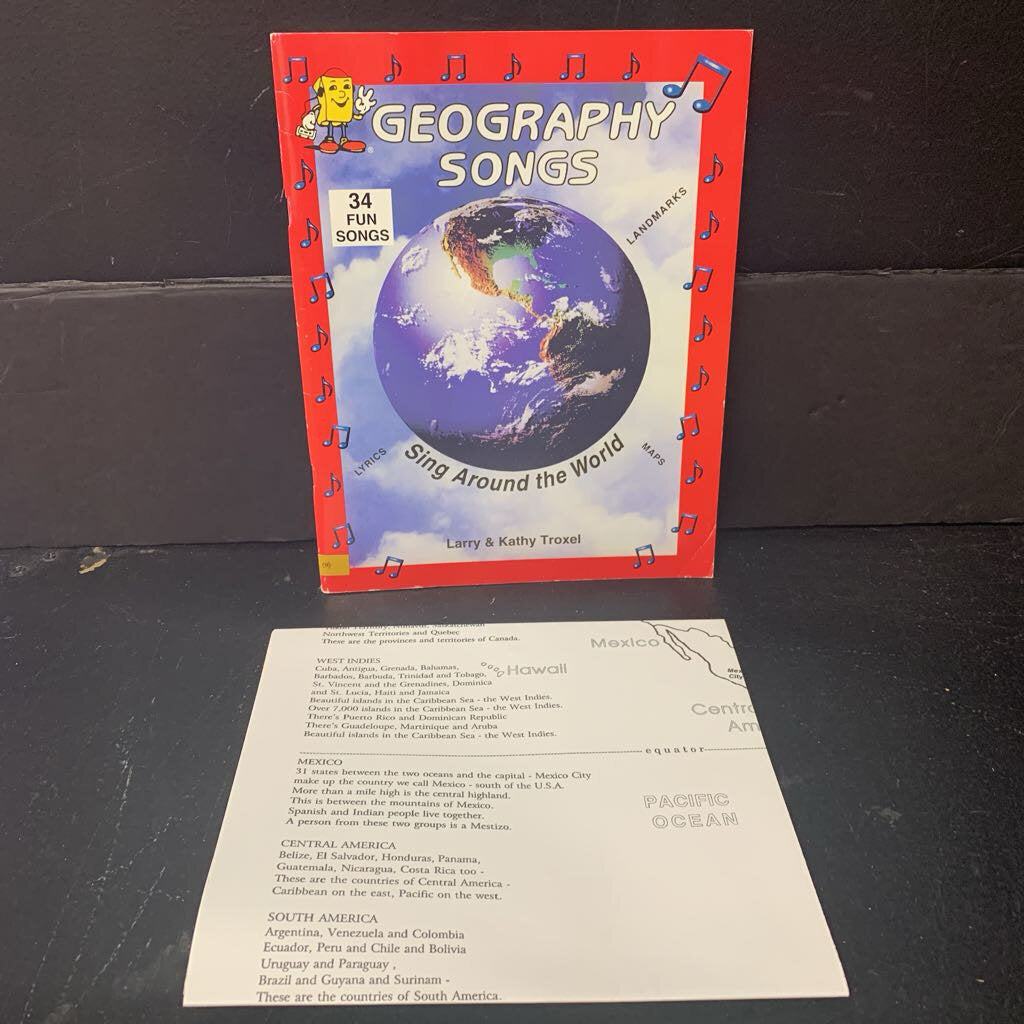 Geography Songs: Sing Around The World w/ World Map (Larry Troxel & Ka ...