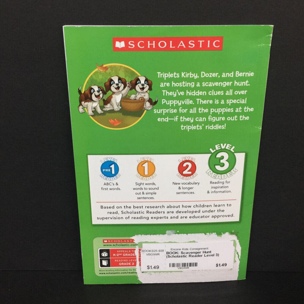 Scavenger Hunt (Scholastic Reader Level 3) (Puppy in my Pocket) -chara ...