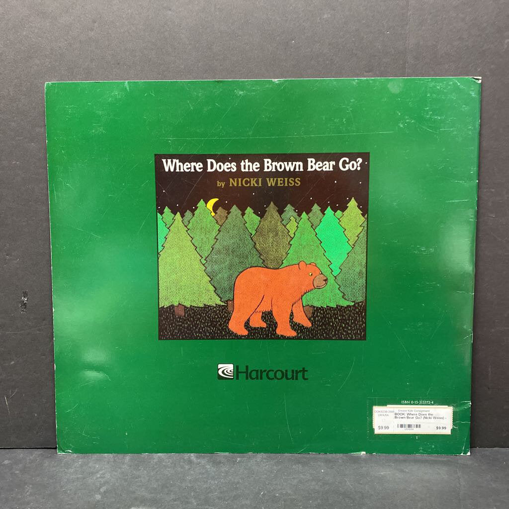 Where Does the Brown Bear Go? (Nicki Weiss) -oversized paperback ...
