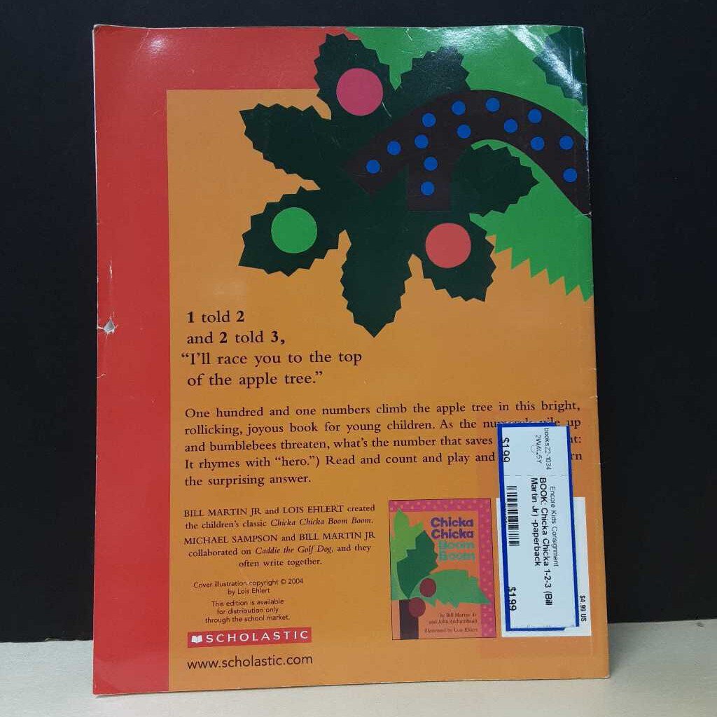 Chicka Chicka 1-2-3 (Bill Martin Jr) -paperback – Encore Kids Consignment