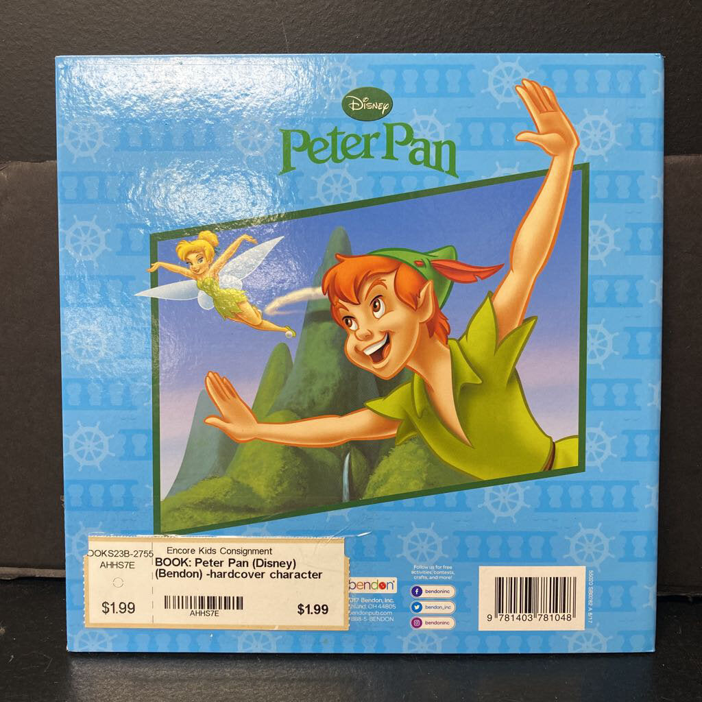 Peter Pan (Disney) (Bendon) -hardcover character – Encore Kids Consignment