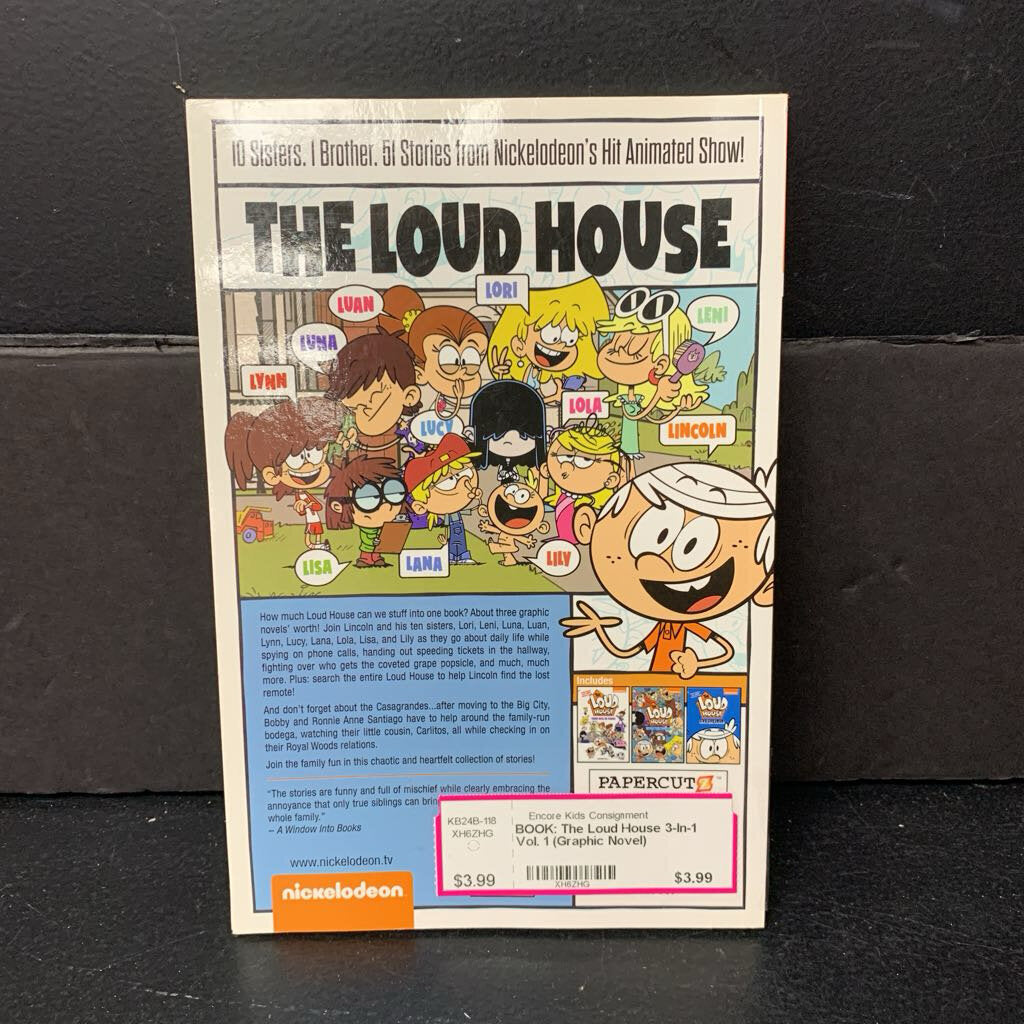 The Loud House 3-In-1 Vol. 1 (Graphic Novel) (Nickelodeon) -character ...