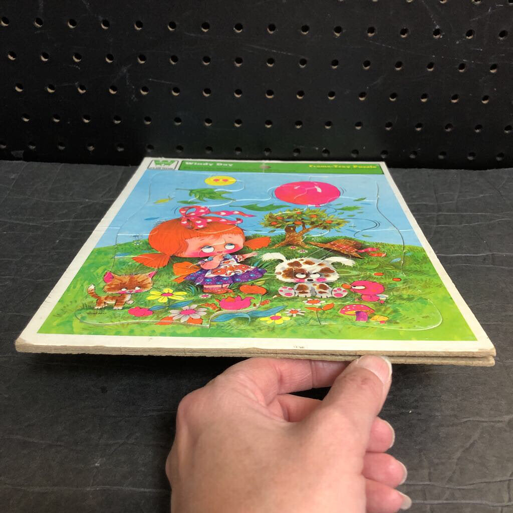 12pc Windy Day Frame Tray Puzzle 1973 Vintage Collectible – Encore Kids ...