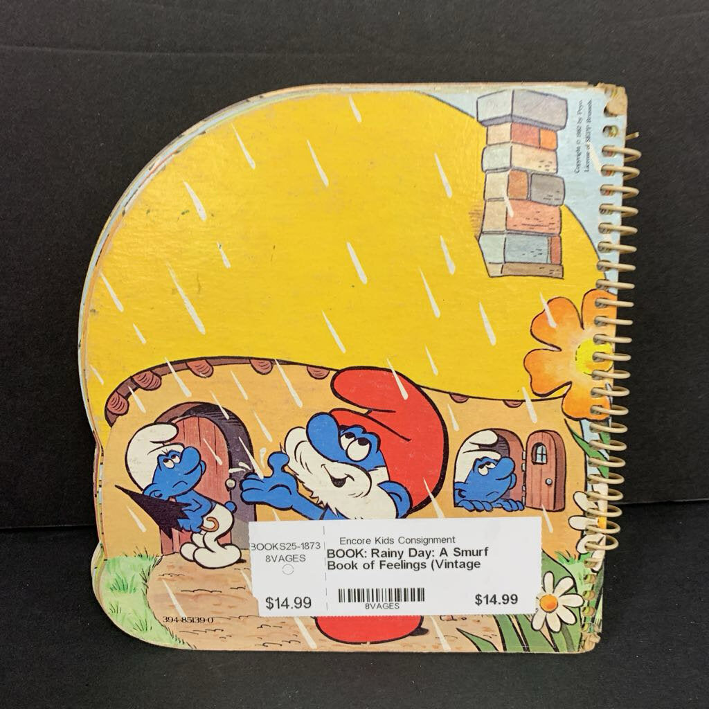 Rainy Day: A Smurf Book of Feelings (Vintage Collectible 1982) -charac ...