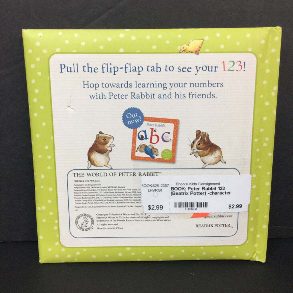 Peter Rabbit 123 (Beatrix Potter) -character board – Encore Kids ...