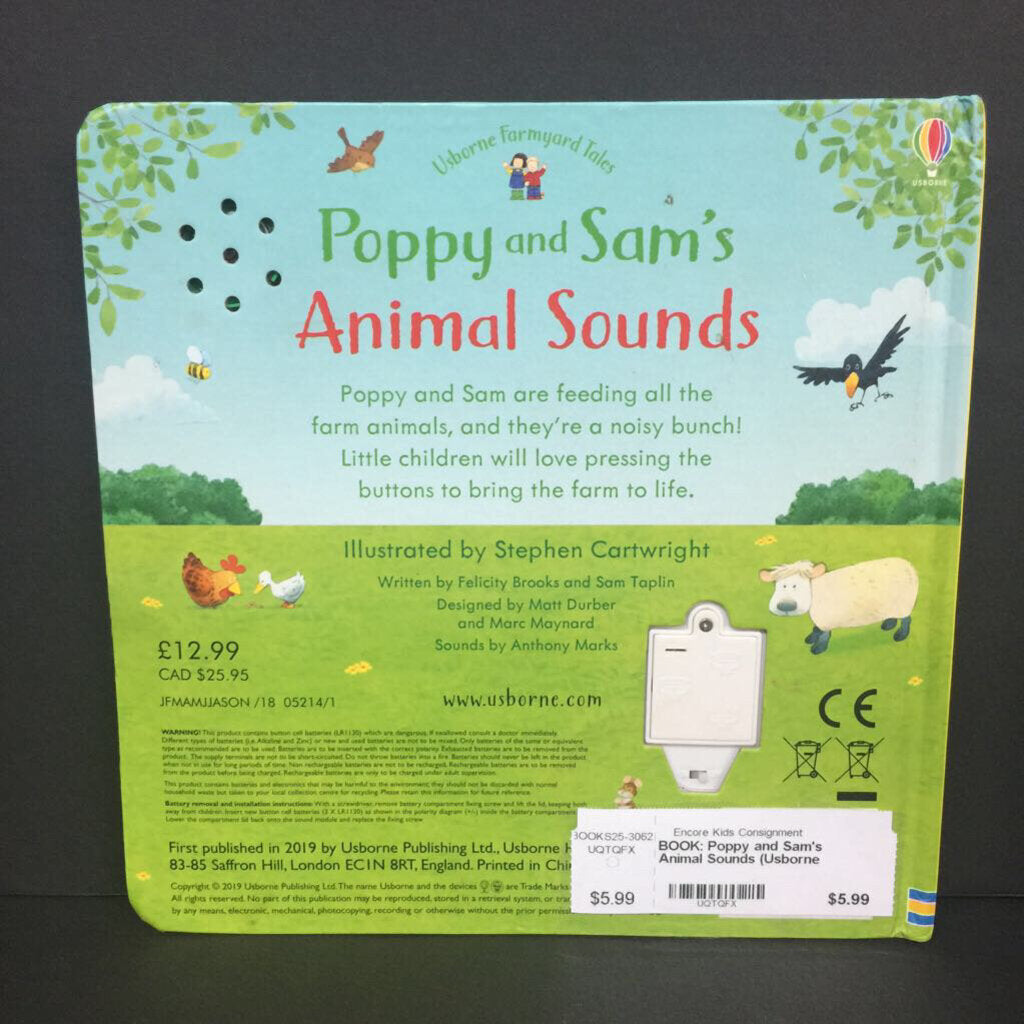 Poppy and Sam's Animal Sounds (Usborne Farmyard Tales) (Felicity Brook ...