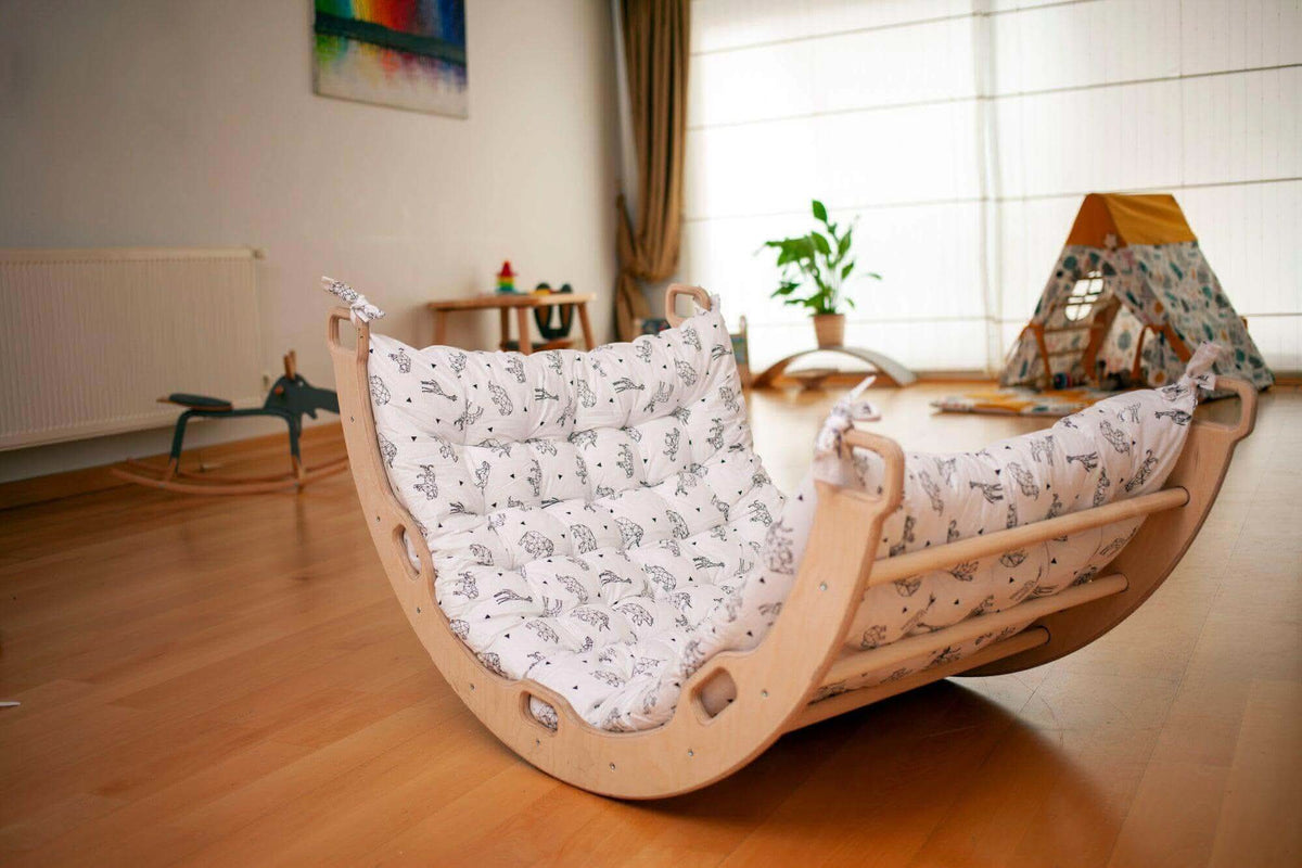 Climbing Arch Rocker with Origami Pillow | Montessori Play Set – Encore ...